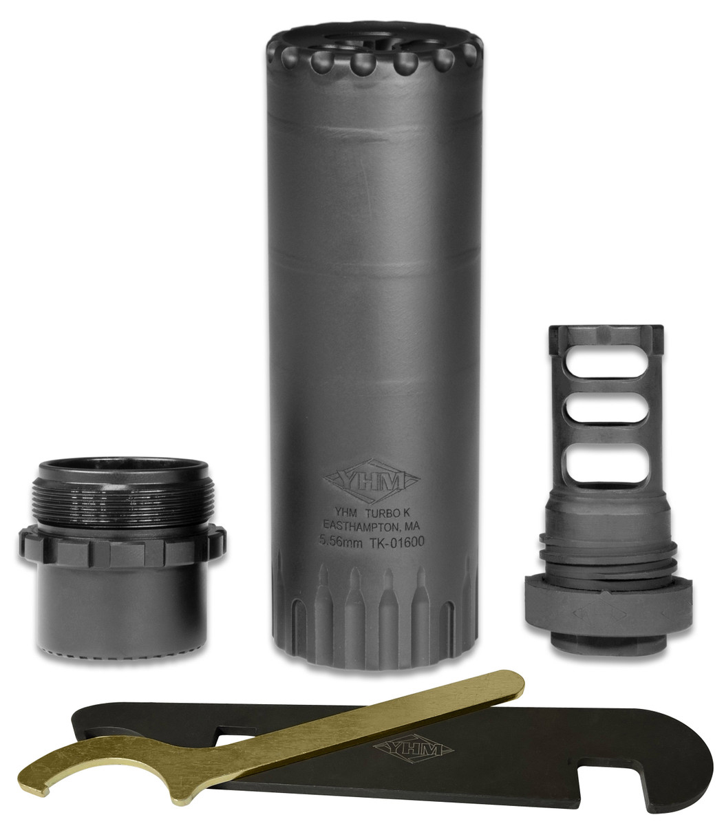 YHM TURBO K-RB 5.56MM SUPPRESSOR W/MUZZLE BRAKE - FDC STOCK - Firearms ...