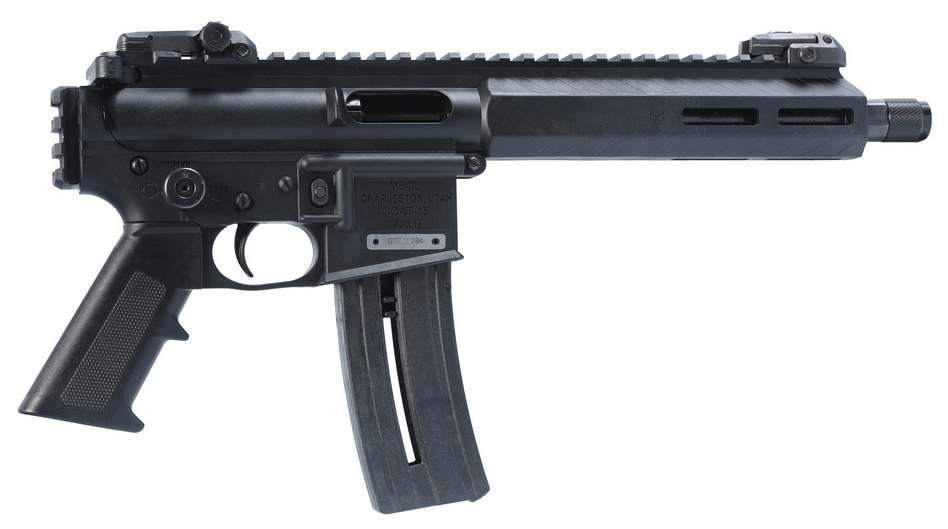 MBGL GOAT 15 ATOM 22LR PISTOL 7.8 REAR RAIL - Firearms Direct Club