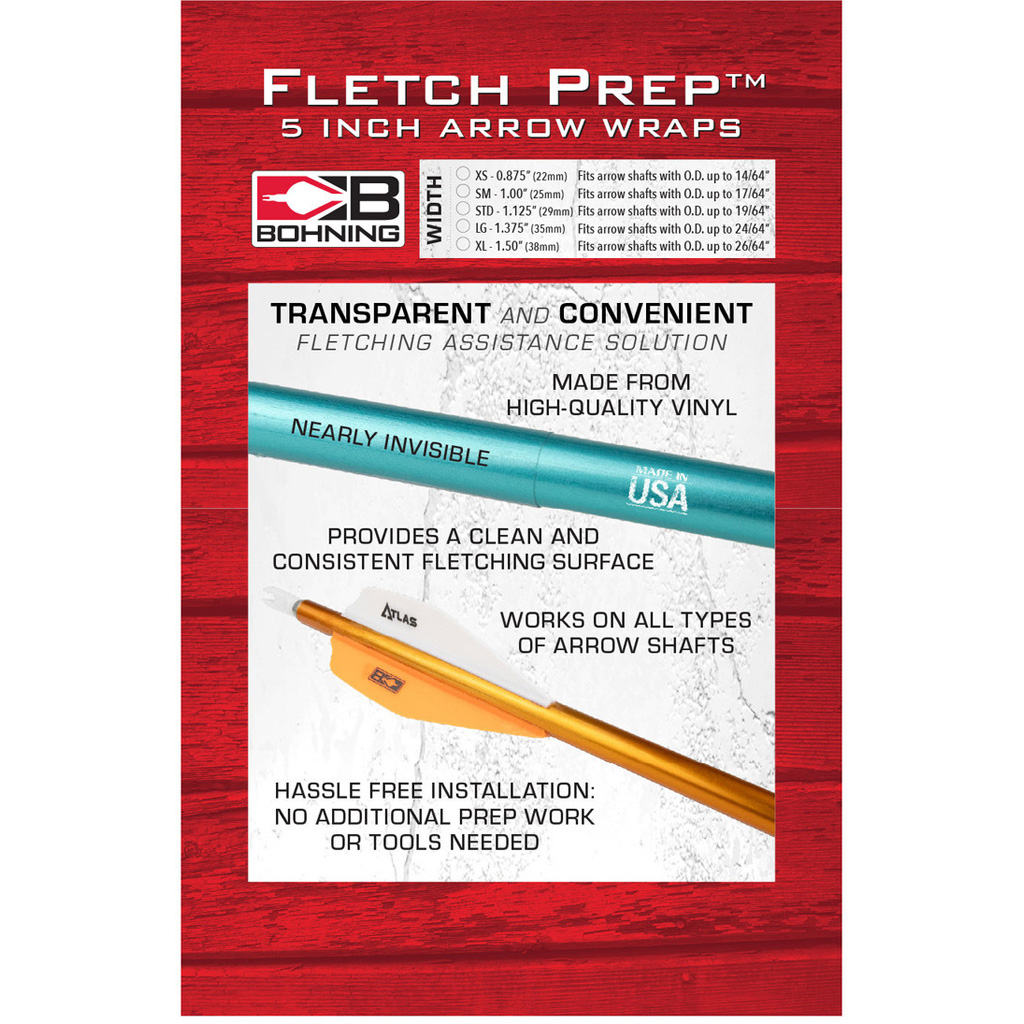 Bohning Fletch Prep Wraps 5 In. Standard Clear 30 Pk. - Firearms Direct ...