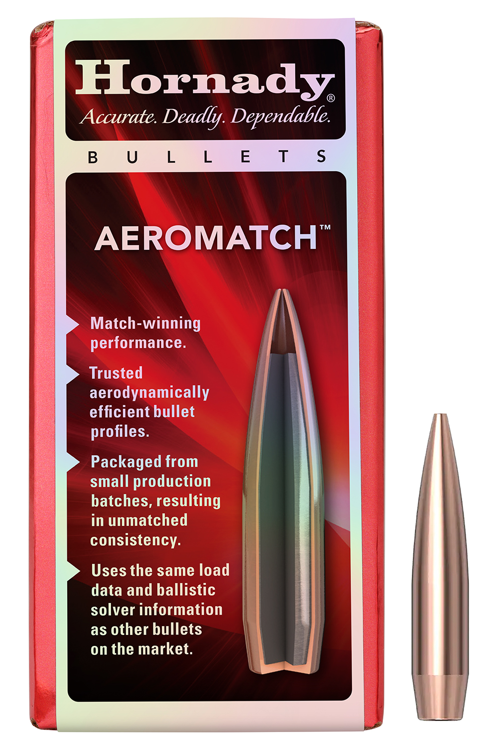 Hornady 24573 Aeromatch 6mm 105gr 100 Per Box/25 Case - Firearms Direct ...